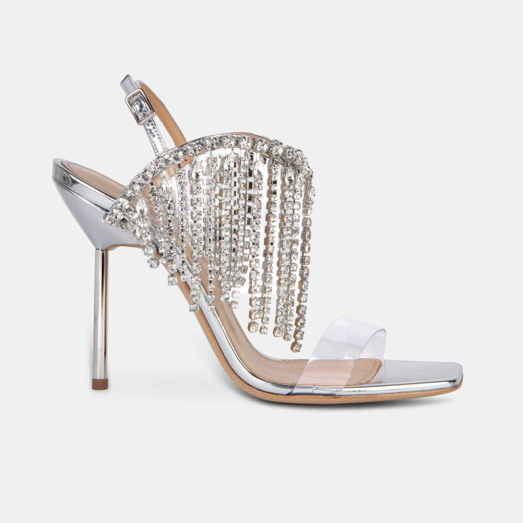 Eva Crystal Sandal | Silver Pin & Cascade | Camilla Gabrieli